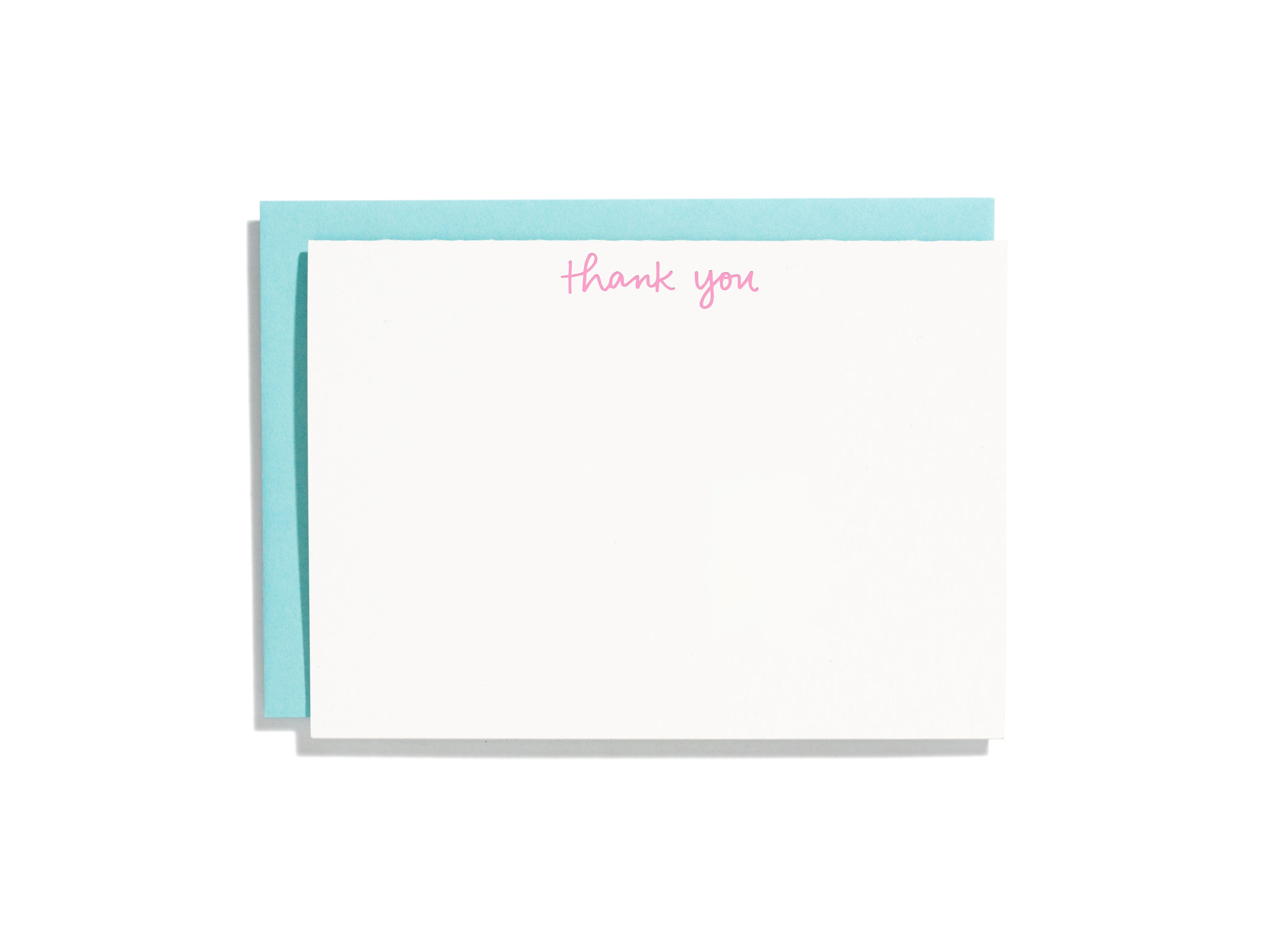 Handwritten Thank You Pink Flat Note Box Set – Shorthand