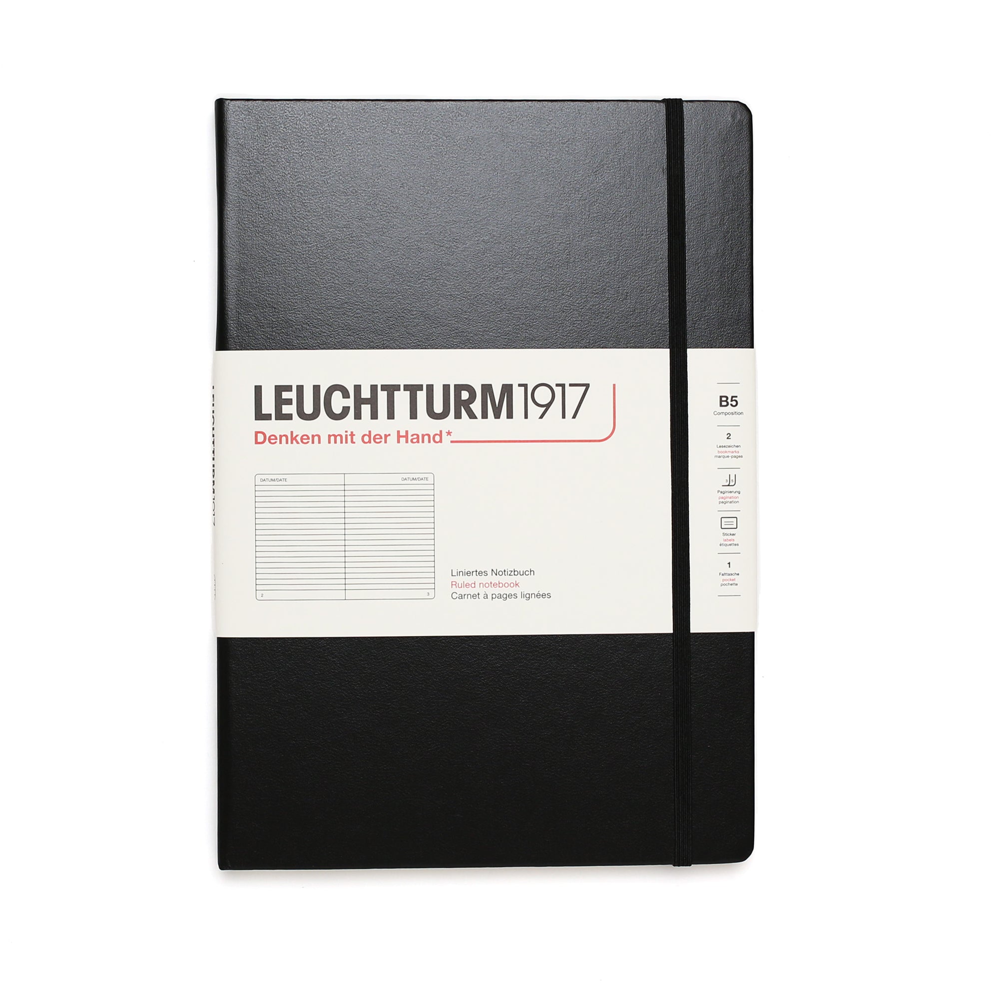 Black Hardcover B5 Composition Notebook - Lined – Shorthand