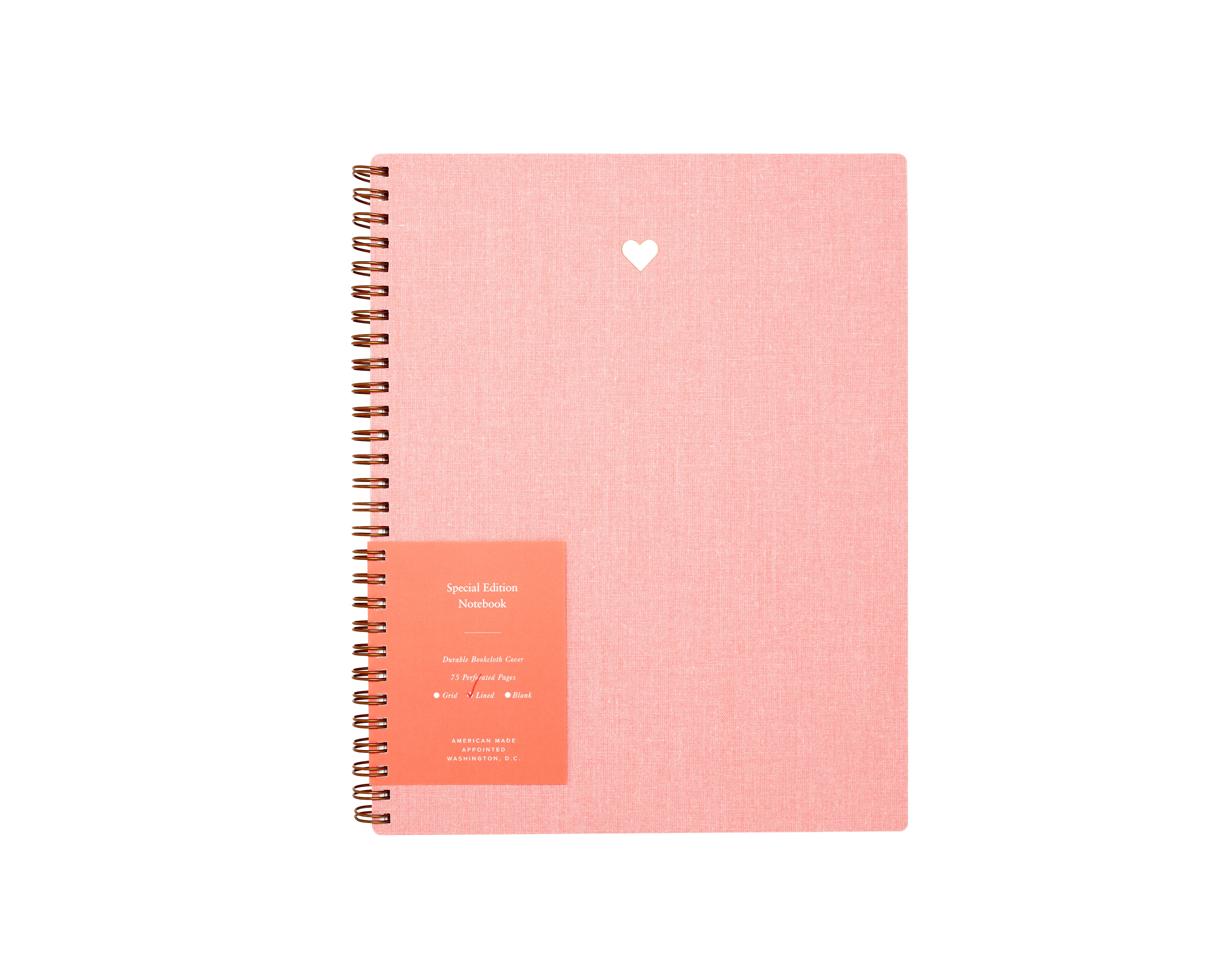 Blossom Pink Heart Notebook - Lined – Shorthand
